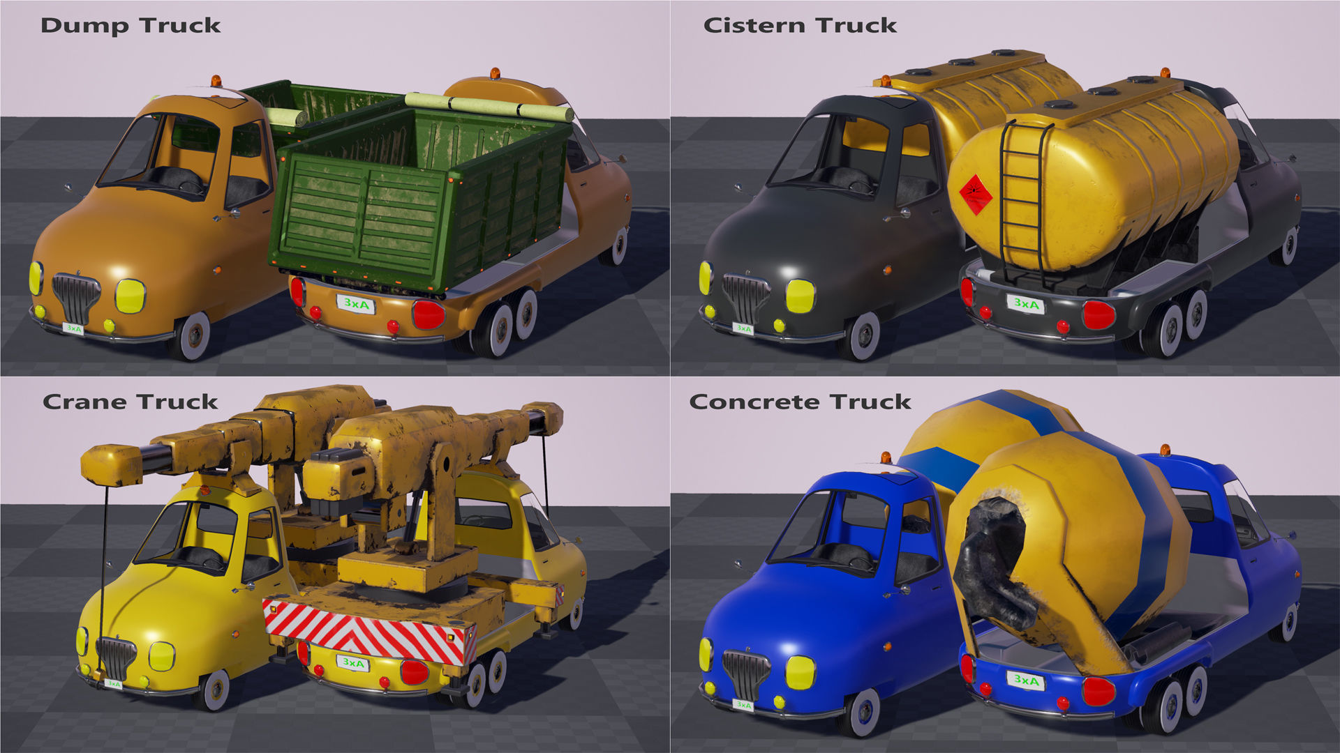 3D model Toon Vehicle kit VR / AR / low-poly | CGTrader