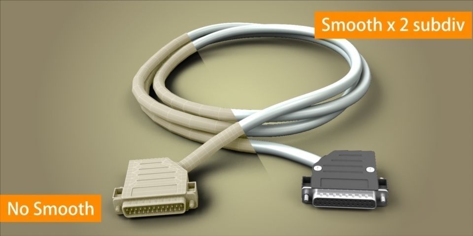 25 pin connector 3D model | CGTrader