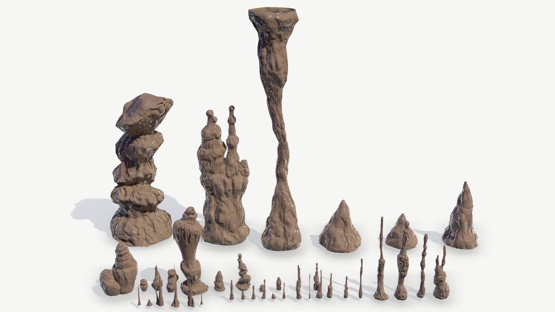 3D model Stalagmites Models Set VR / AR / low-poly | CGTrader