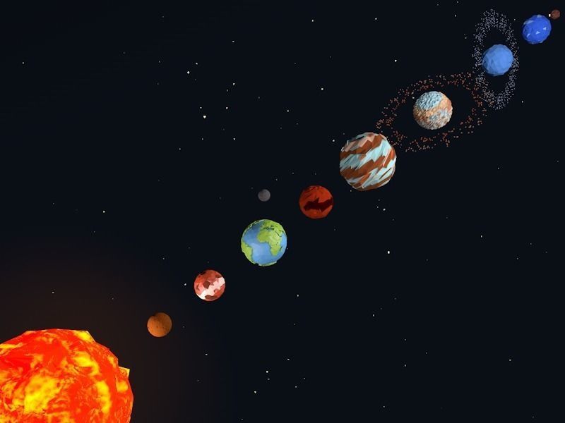 3D model Low Poly Solar System VR / AR / low-poly | CGTrader