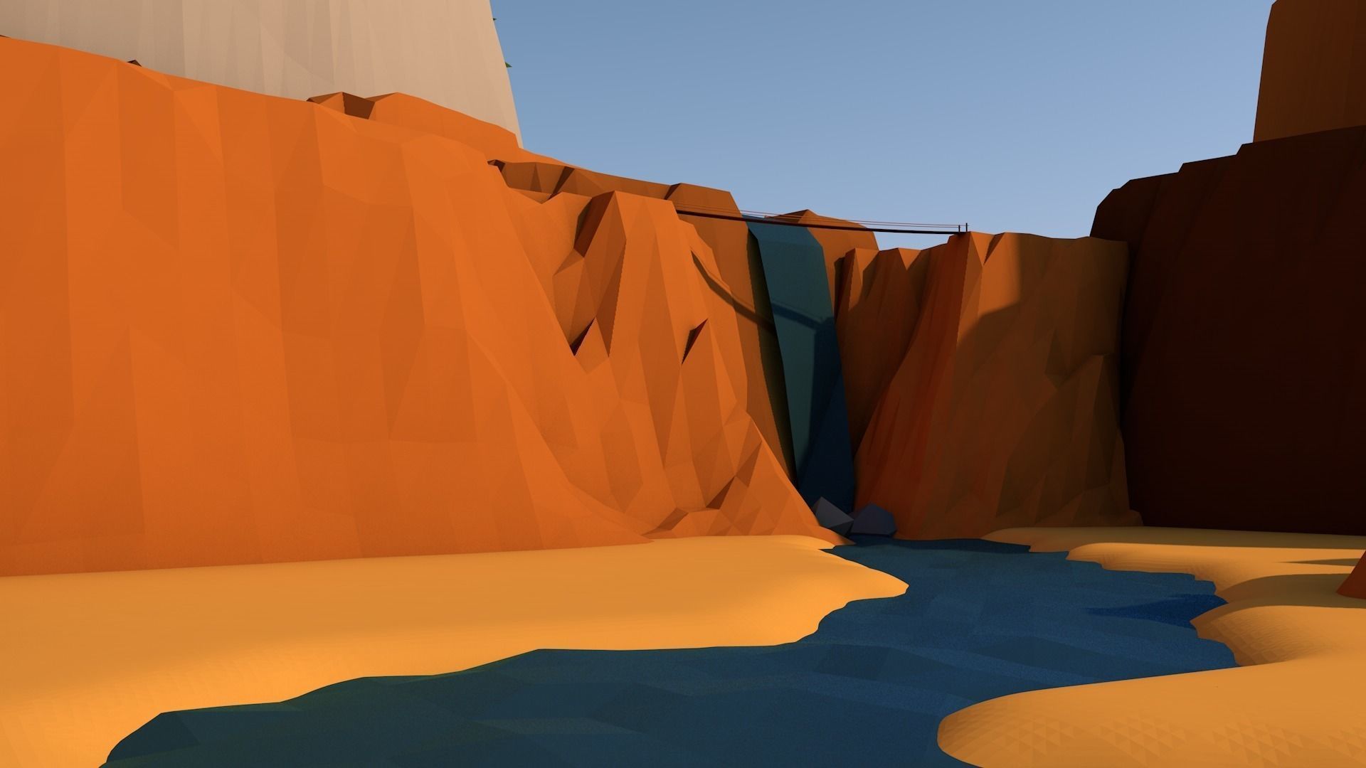 3D model low poly canyon VR / AR / low-poly | CGTrader