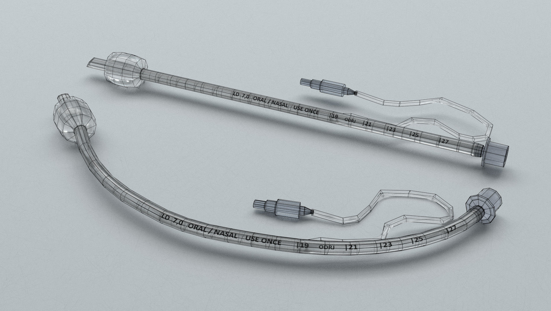 3D model Traceal Tube - Medical Catheter VR / AR / low-poly | CGTrader