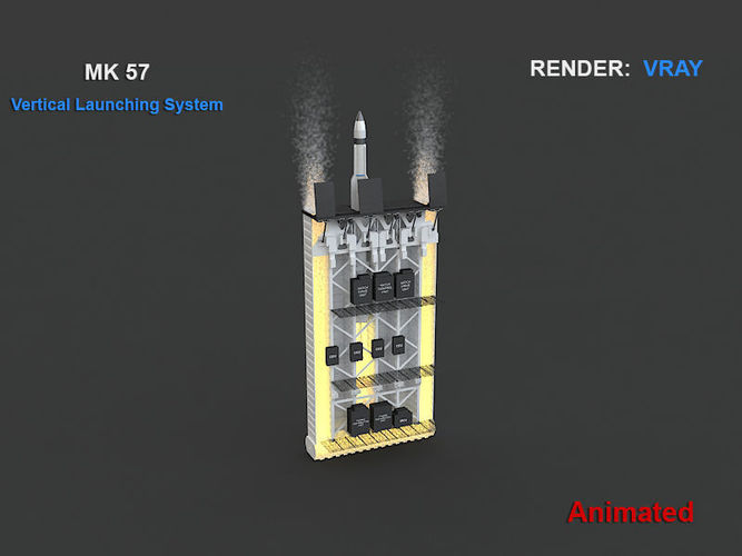 MK 57 Vertical Launching System 3D model animated | CGTrader