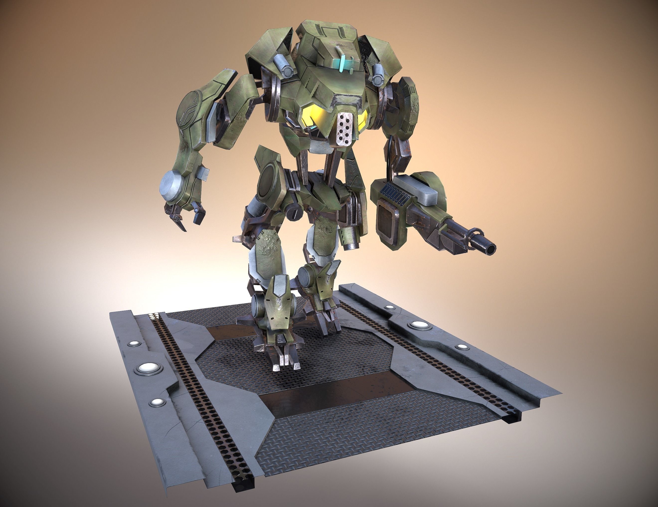 3D model Sci-fi Mechanoid VR / AR / low-poly rigged animated | CGTrader