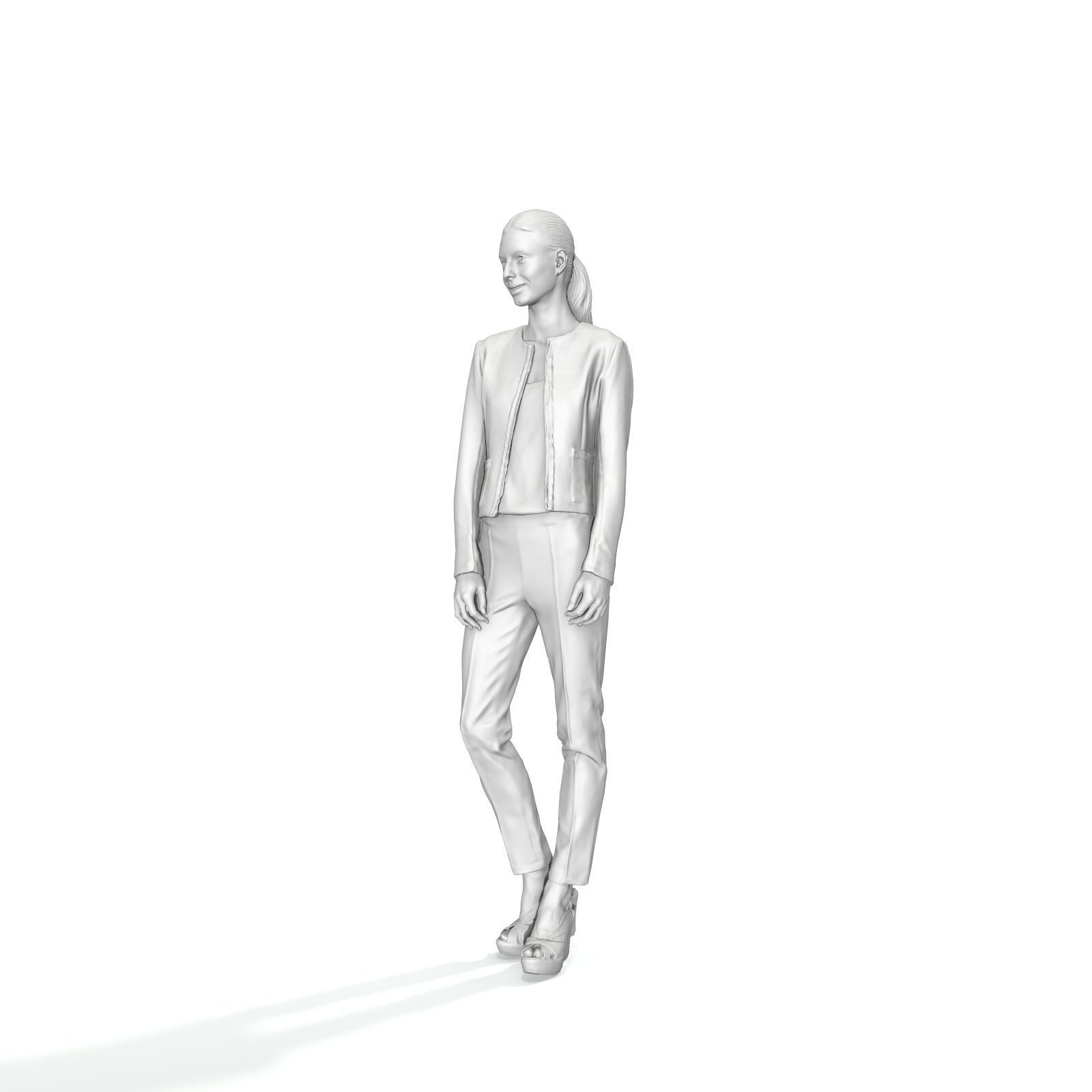 3D model Modern Dressed Standing Woman - CWom0326-HD2-O01P01-S VR / AR ...