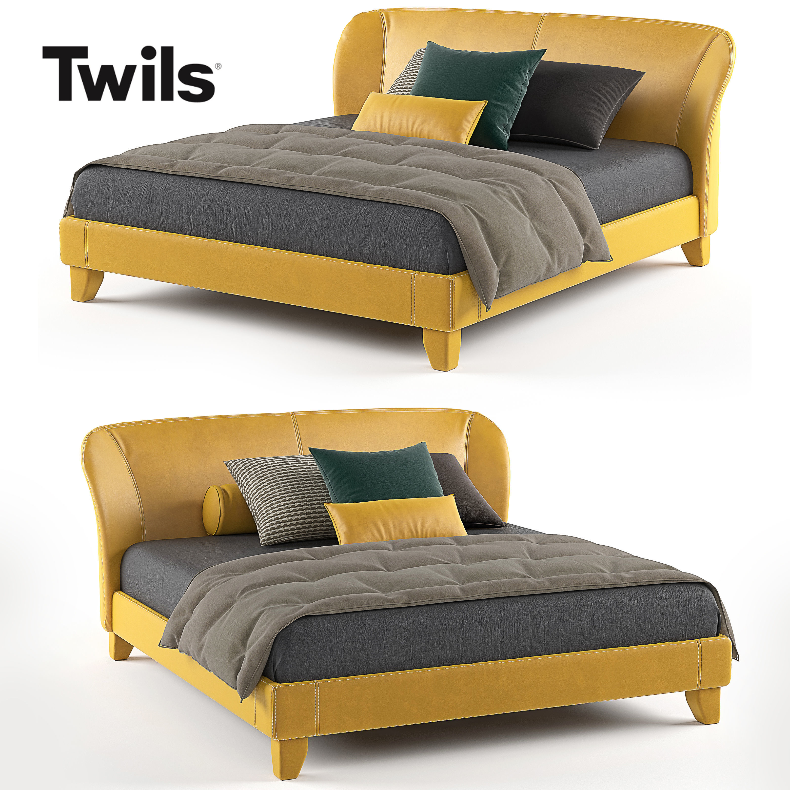 Bed Carnaby 3D model | CGTrader