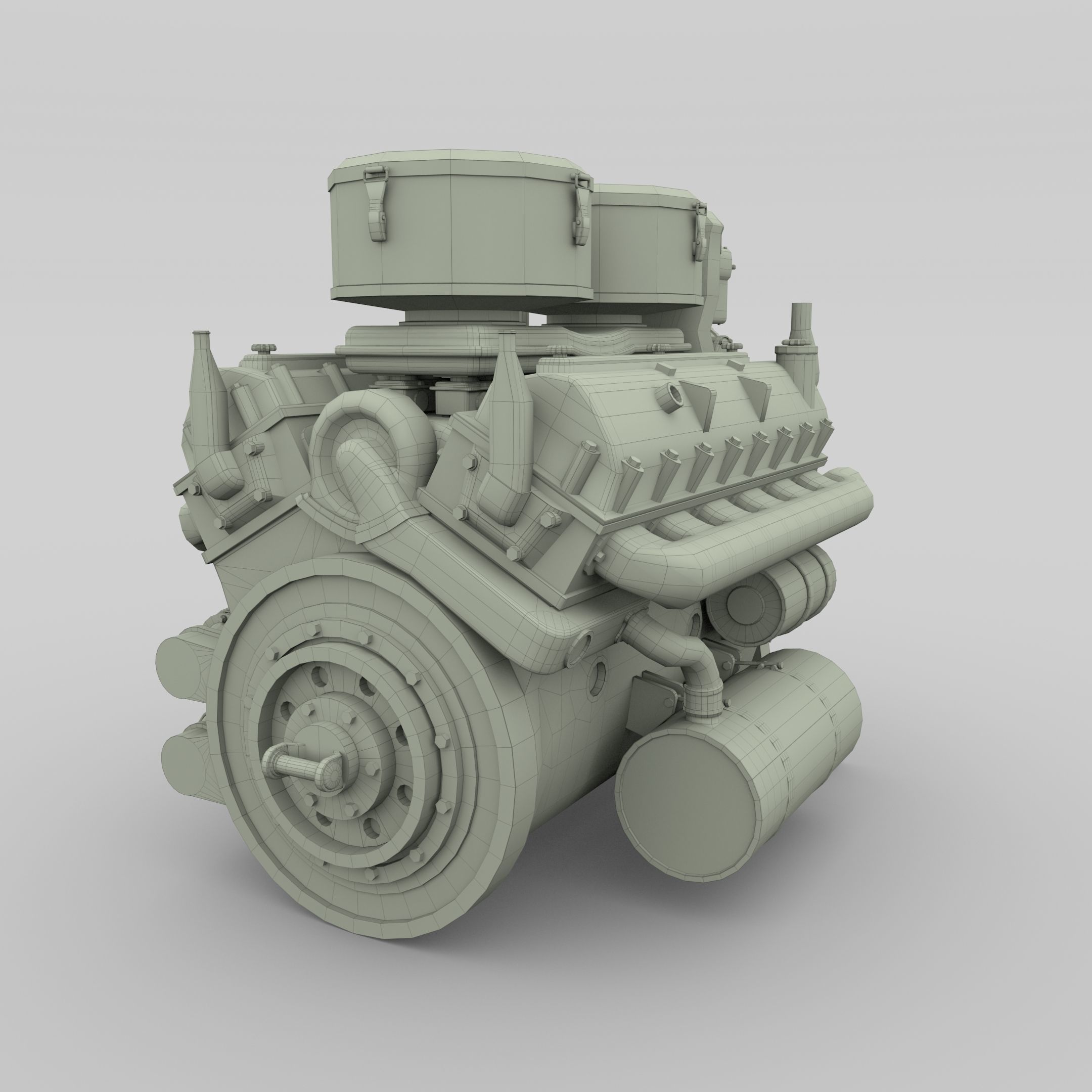 Maybach HL230 Engine Panzer Tiger Unit 3D model | CGTrader