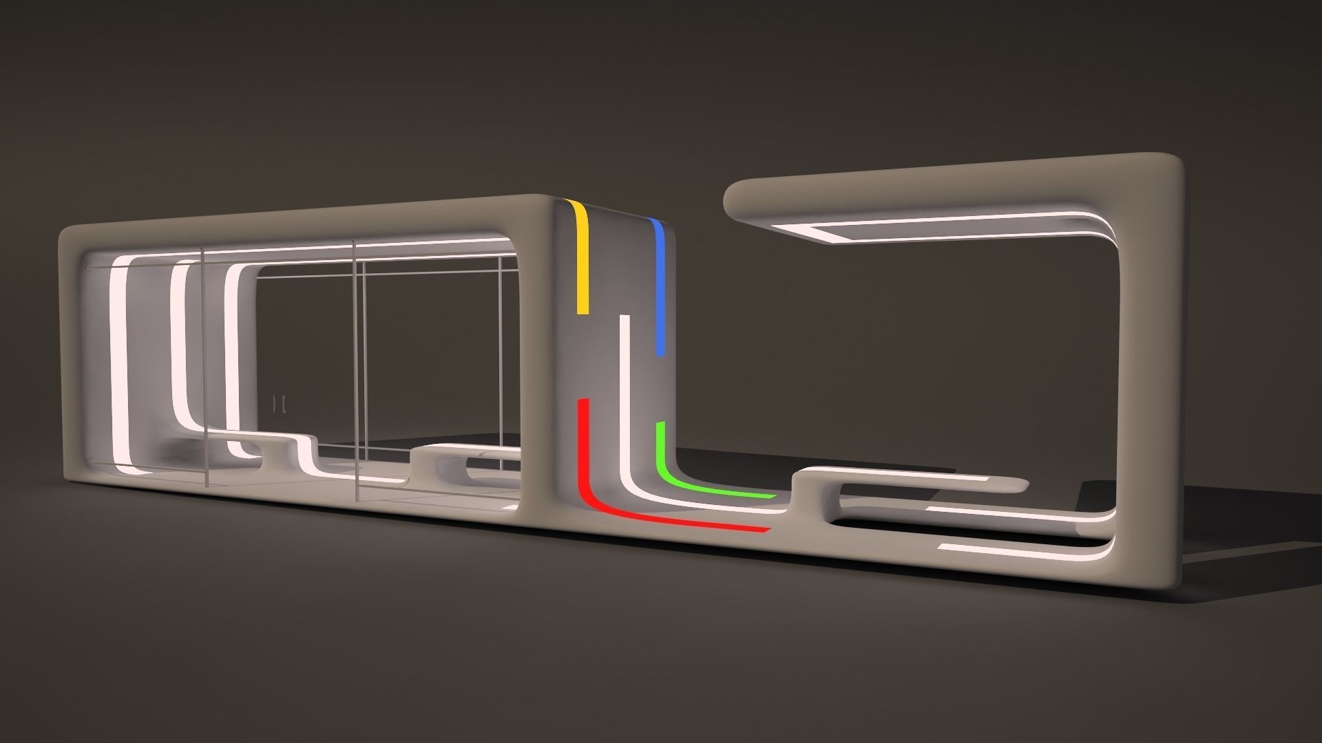 Futuristic Bus Stop 3D model | CGTrader