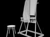 Easel molbert free 3D model | CGTrader