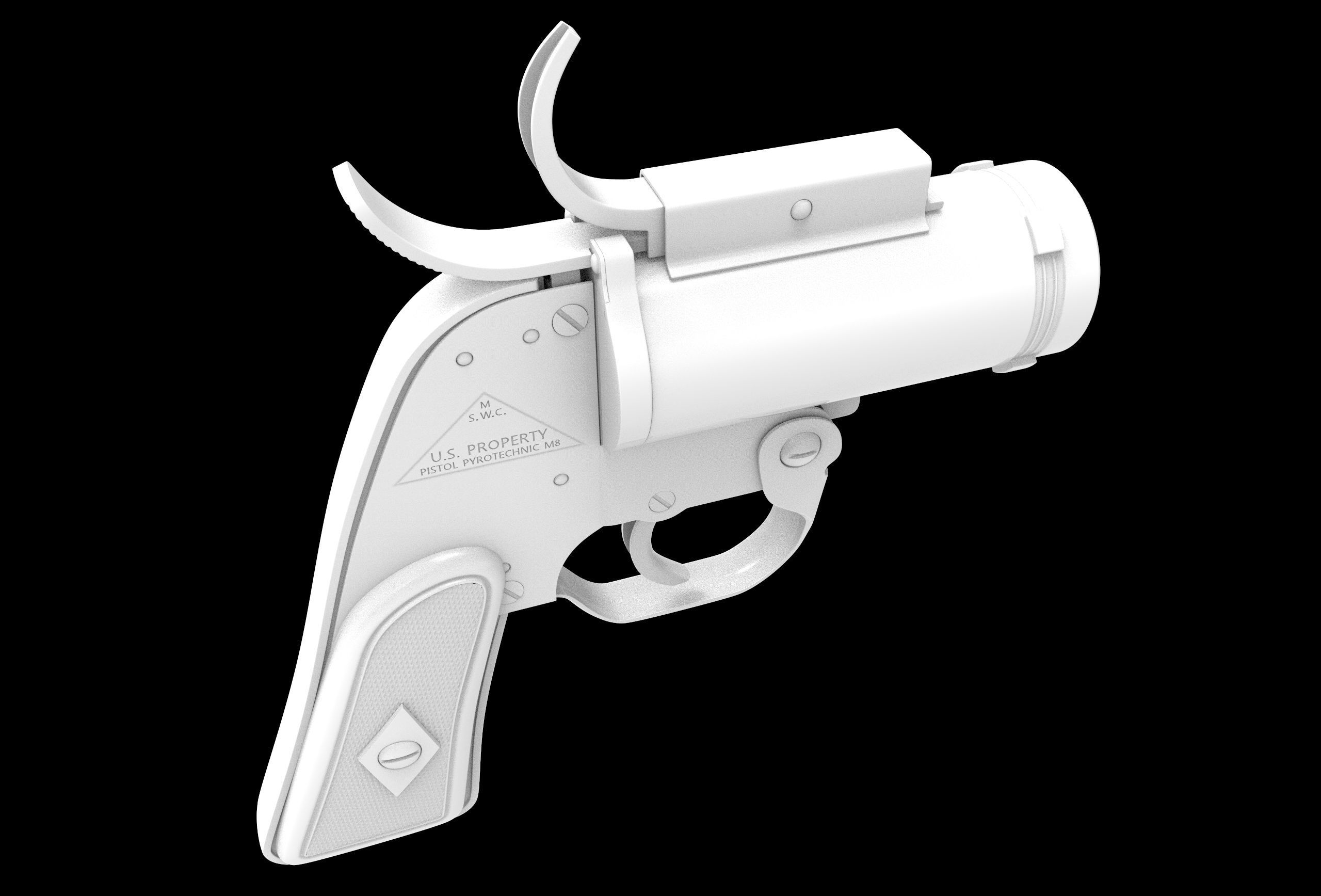 AN-M8 Flare Gun High Poly Model 3D model | CGTrader