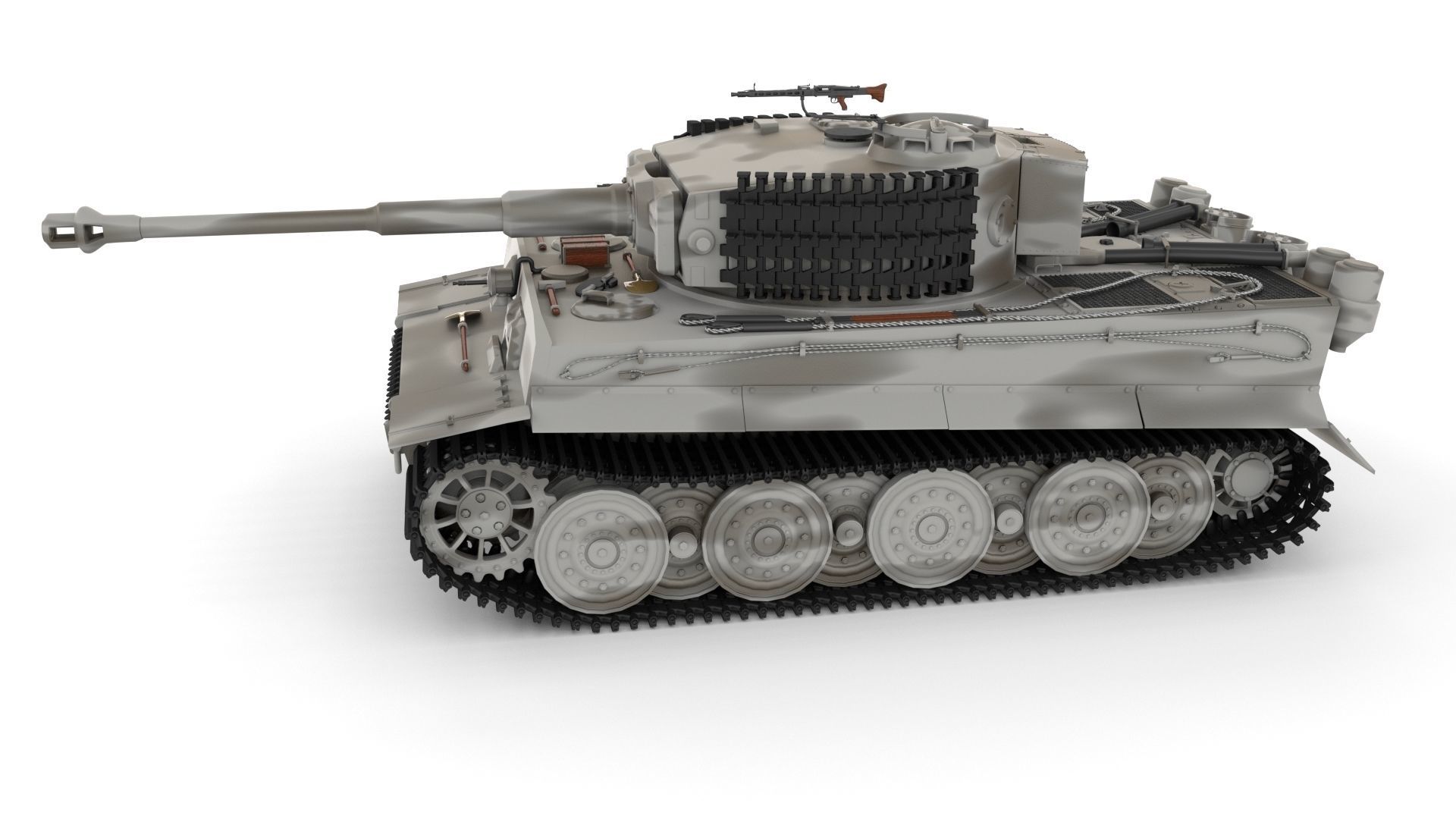Fully built Panzer Tiger Tank Late 1944 v3 interior and engine 3D model ...