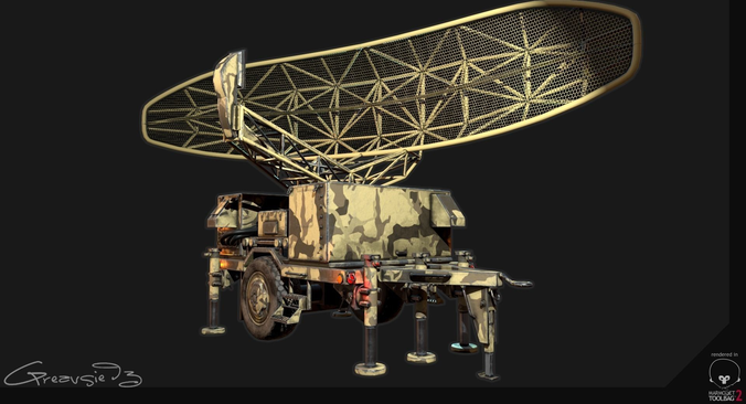 3D model Low Poly PBR Sentinel Radar - Pulse Acquisition Radar VR / AR ...