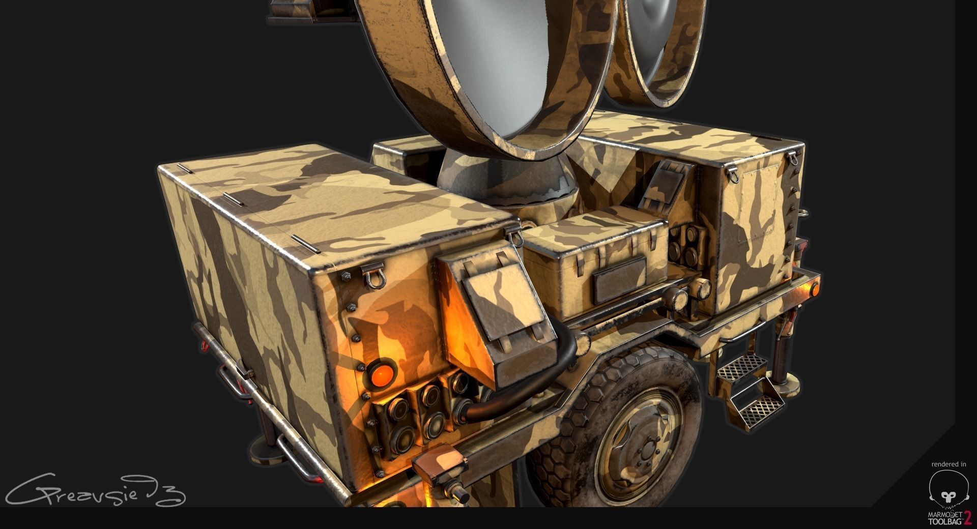 3D model Low Poly PBR Sentinel Radar - Bundle VR / AR / low-poly | CGTrader