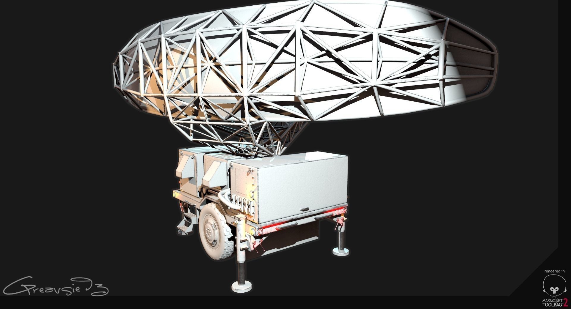3D model Low Poly PBR Sentinel Radar - Bundle VR / AR / low-poly | CGTrader