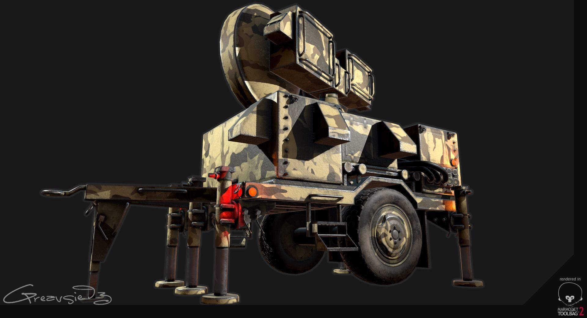 3D model Low Poly PBR Sentinel Radar - Bundle VR / AR / low-poly | CGTrader