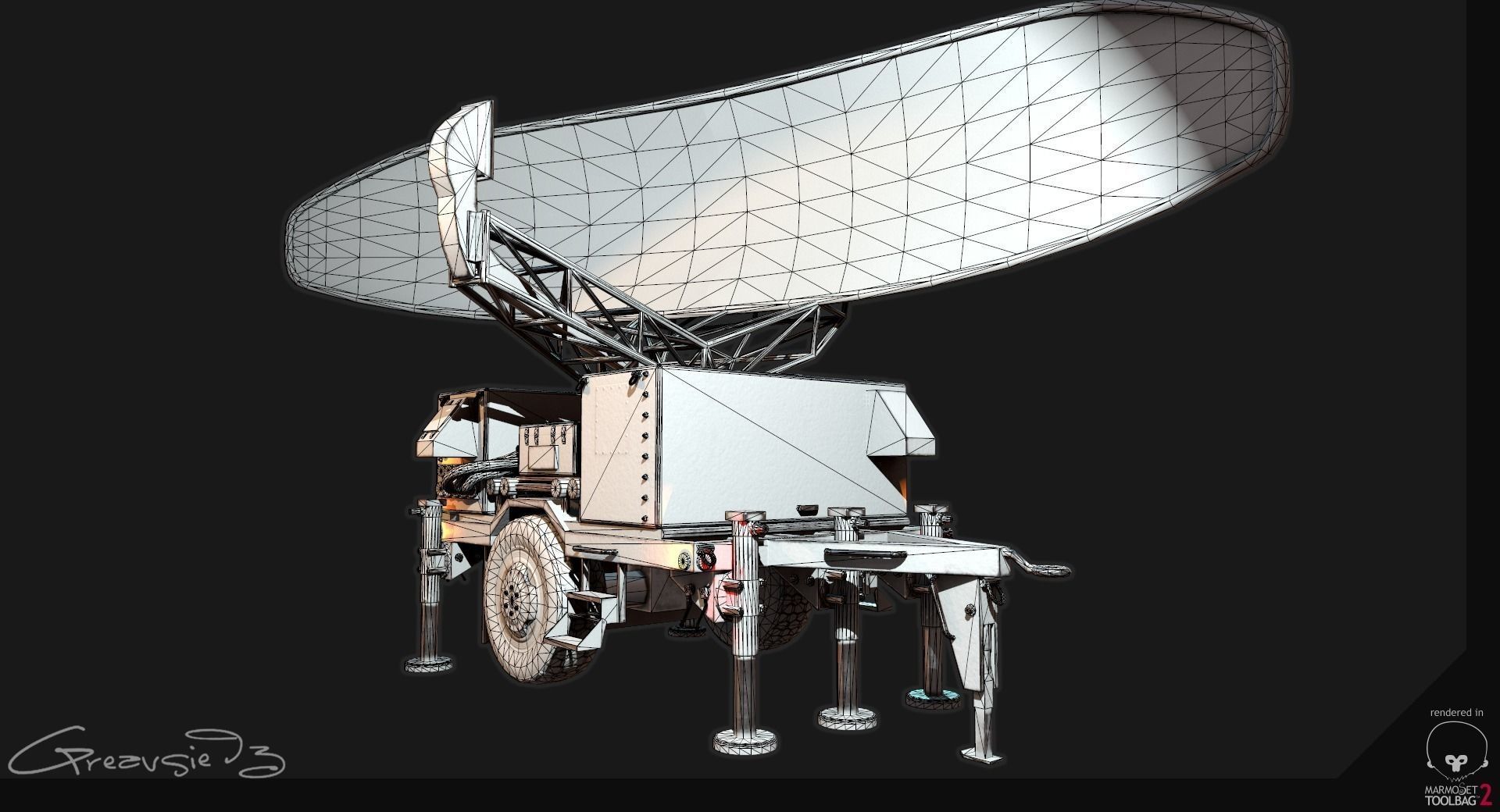 3D model Low Poly PBR Sentinel Radar - Bundle VR / AR / low-poly | CGTrader