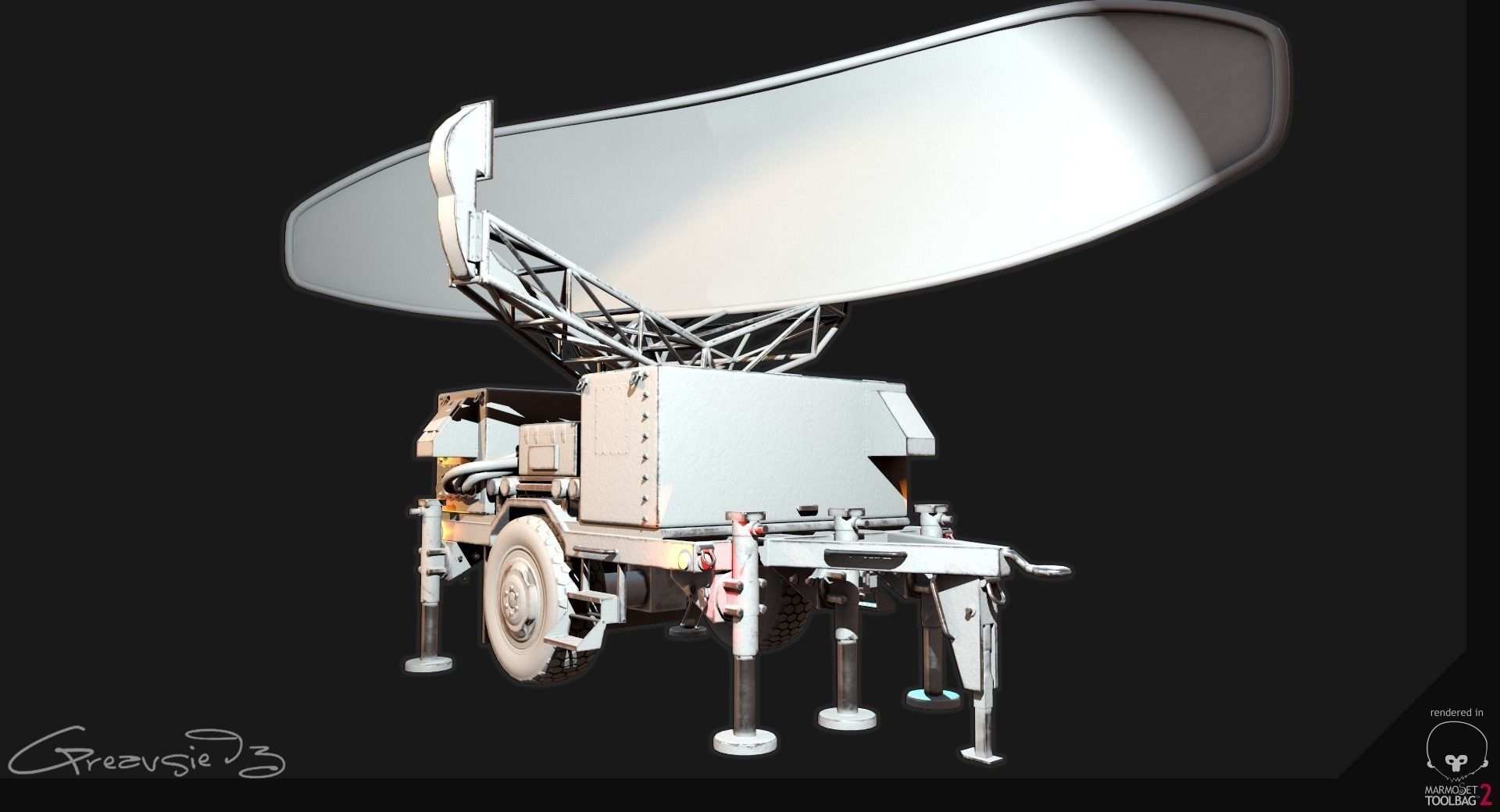 3D model Low Poly PBR Sentinel Radar - Bundle VR / AR / low-poly | CGTrader