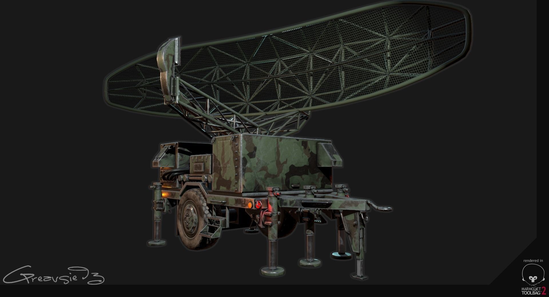 3D model Low Poly PBR Sentinel Radar - Bundle VR / AR / low-poly | CGTrader