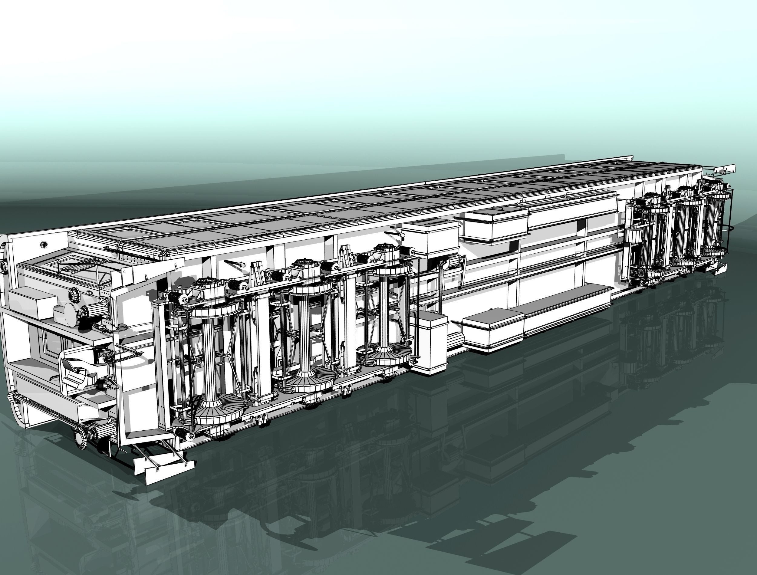 6-axle passenger railcar 3D model | CGTrader