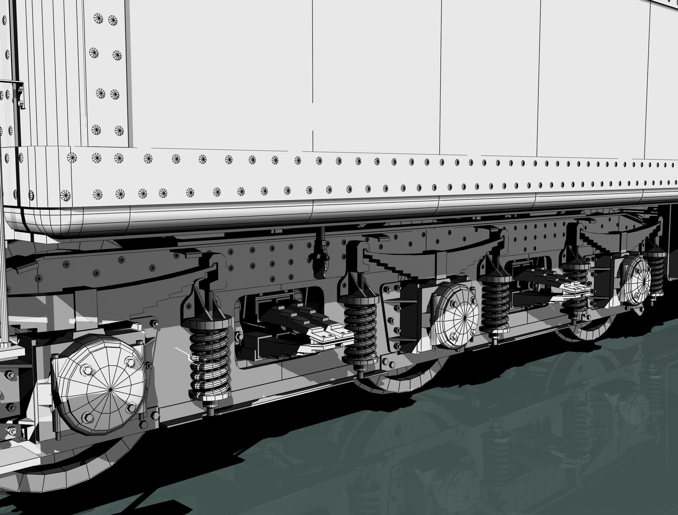 6-axle passenger railcar 3D model | CGTrader