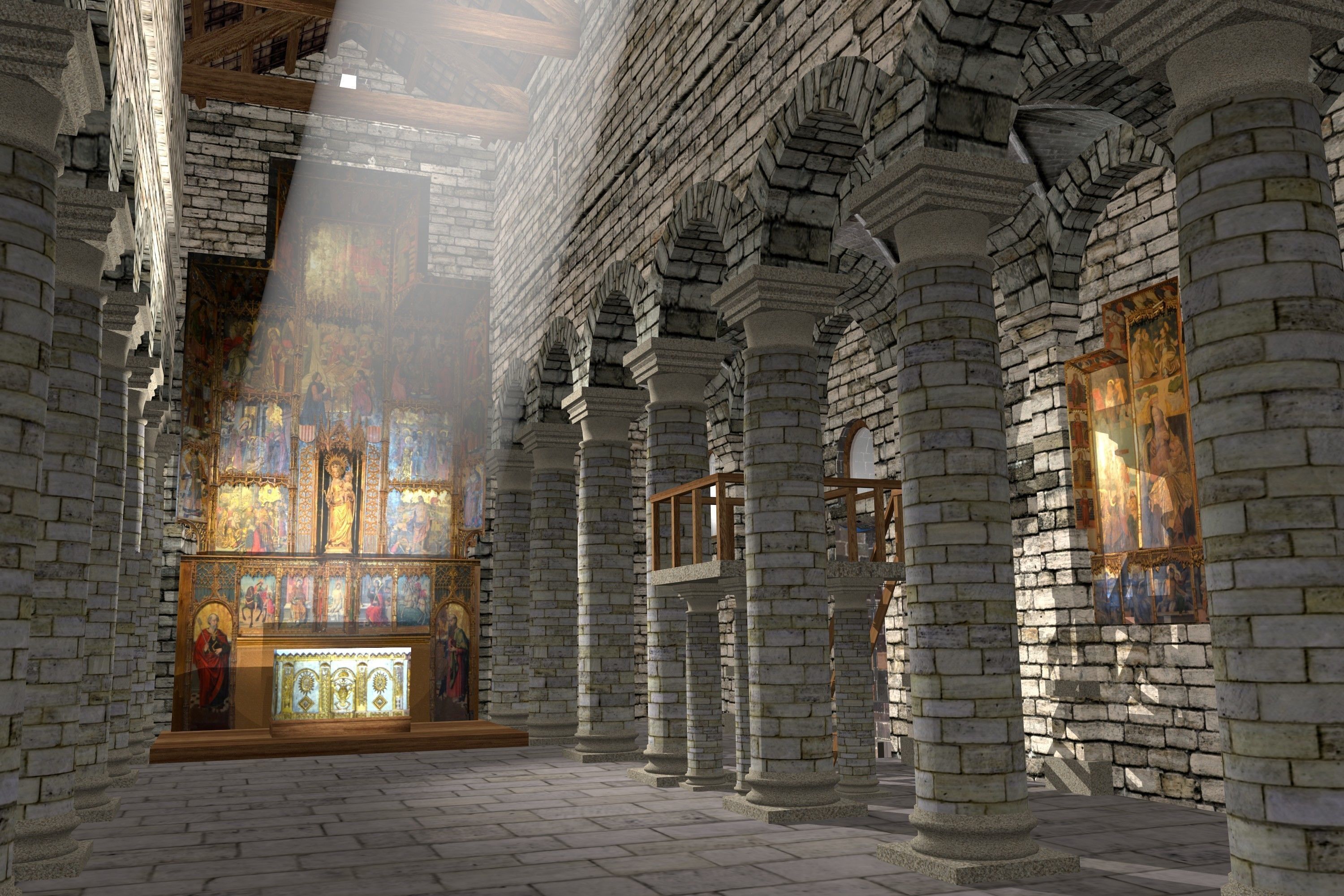 3D model Romanic Style Church of Ardara --Exterior and Interior VR / AR ...