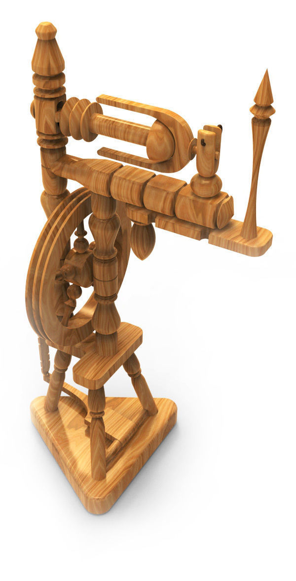 Spinning wheel free 3D Model animated 3DM | CGTrader.com