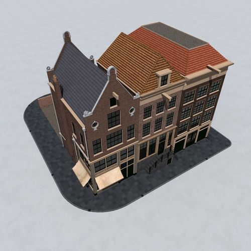 Amsterdam street 3D model | CGTrader