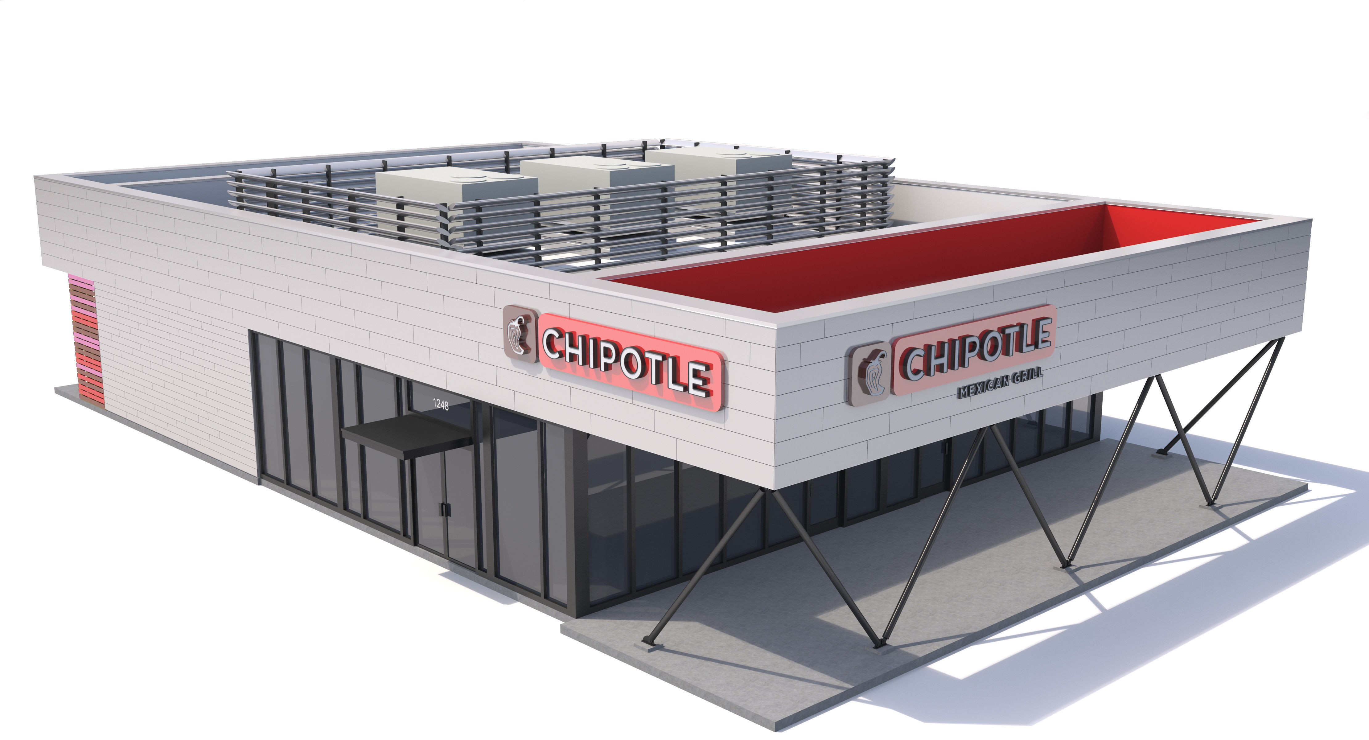 Chipotle Restaurant 3D model | CGTrader