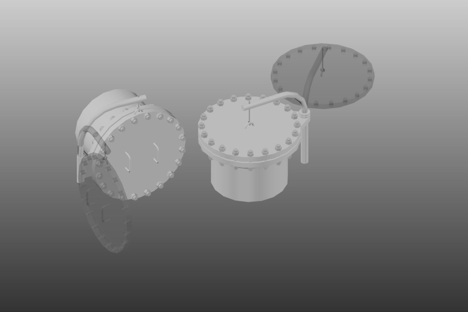 MANHOLES 24in free 3D model rigged | CGTrader