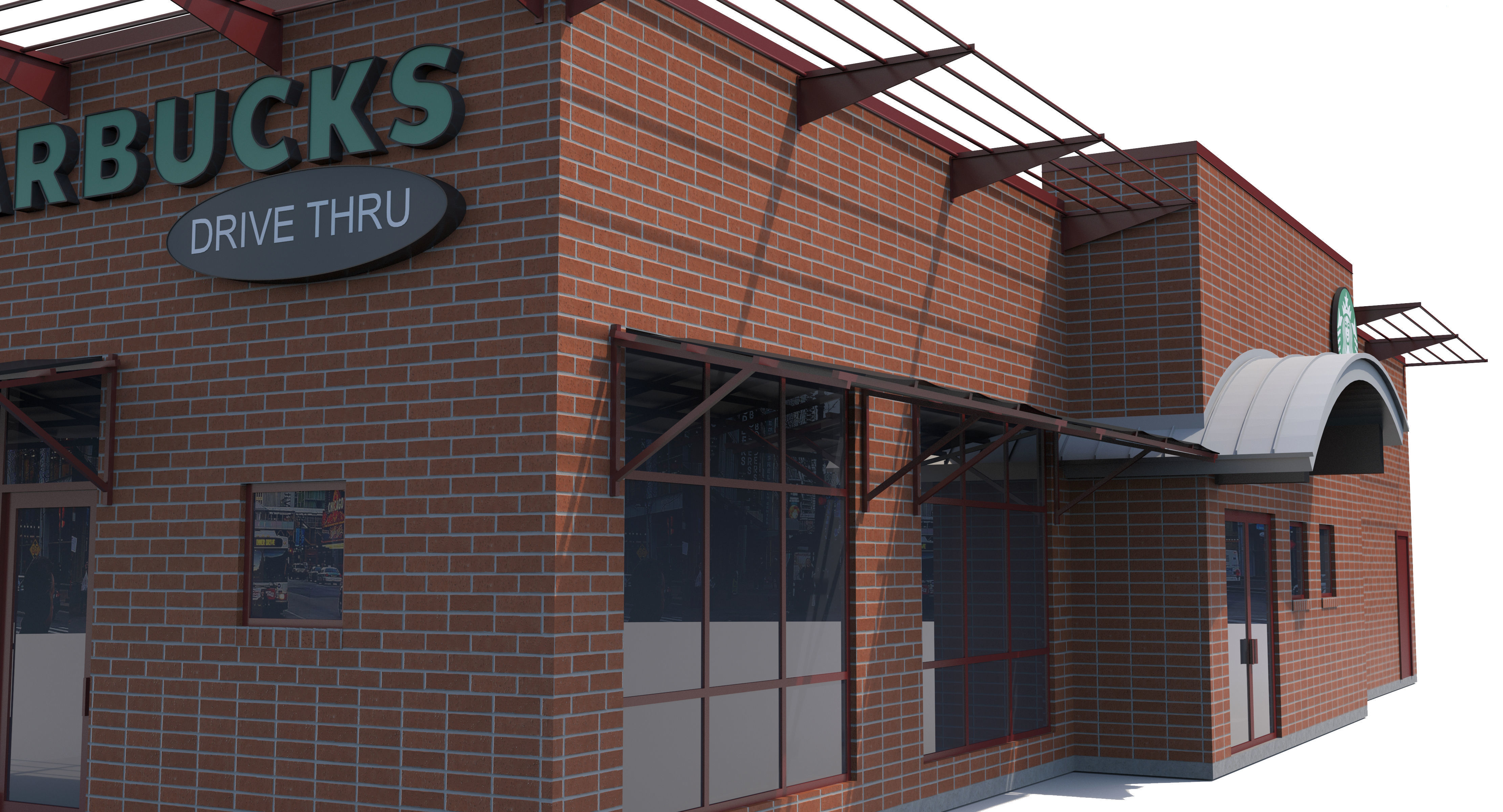 Starbucks coffee shop 3D model | CGTrader