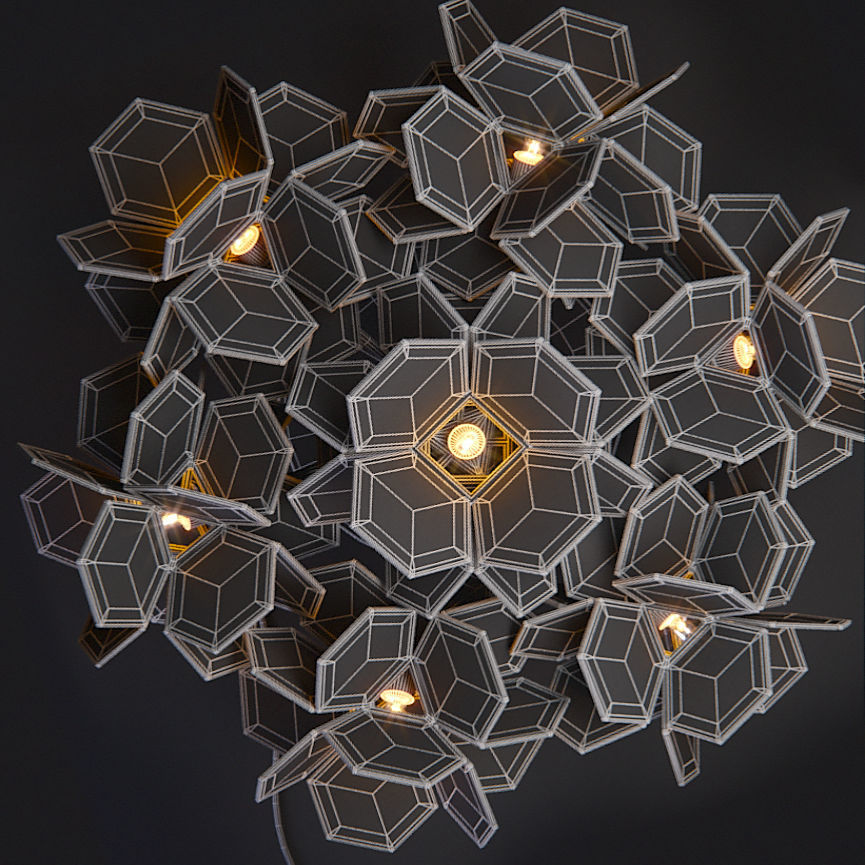 Hexagon Cloud Lamp 3D model | CGTrader