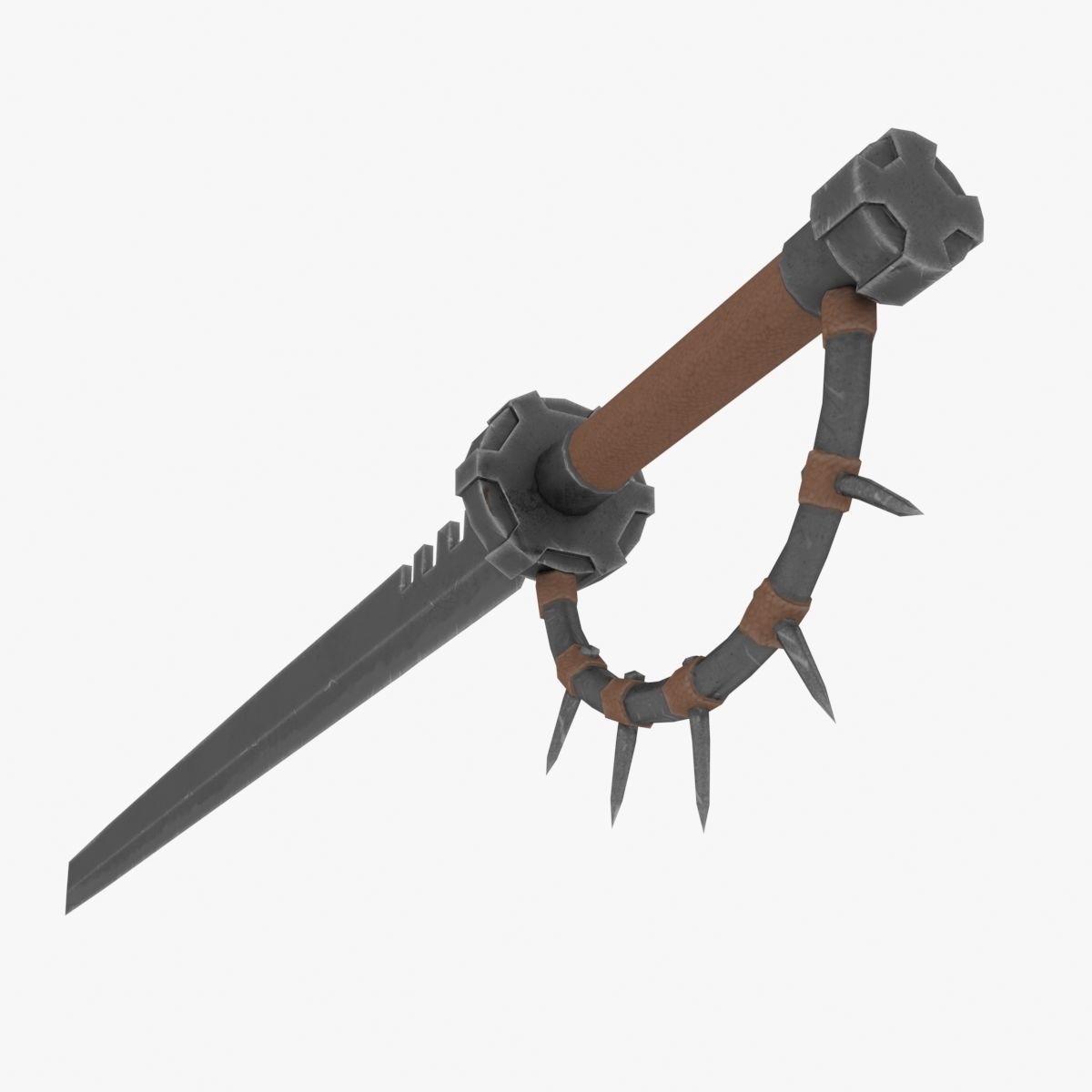 3D model Sword with a spiked handle VR / AR / low-poly | CGTrader