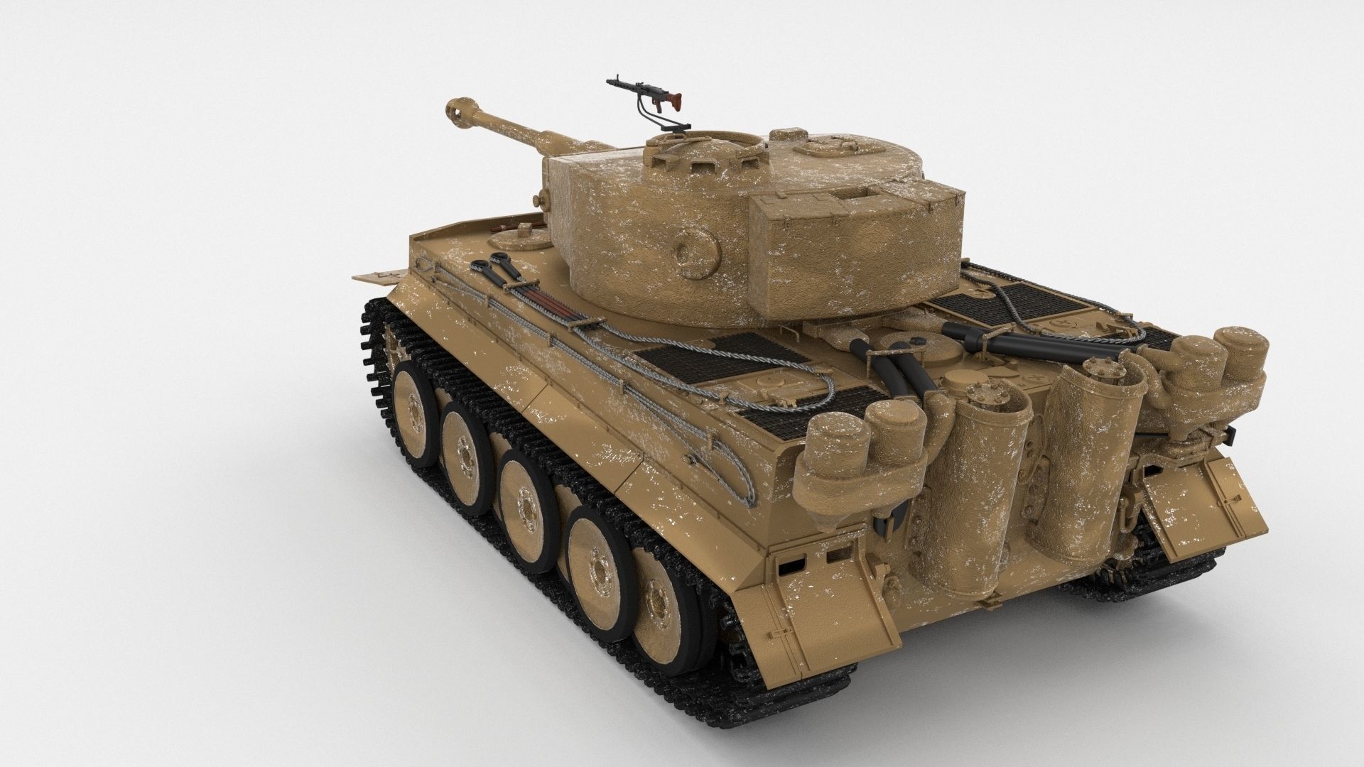 Fully built Panzer Tiger Tank Early interior and engine 3D model | CGTrader