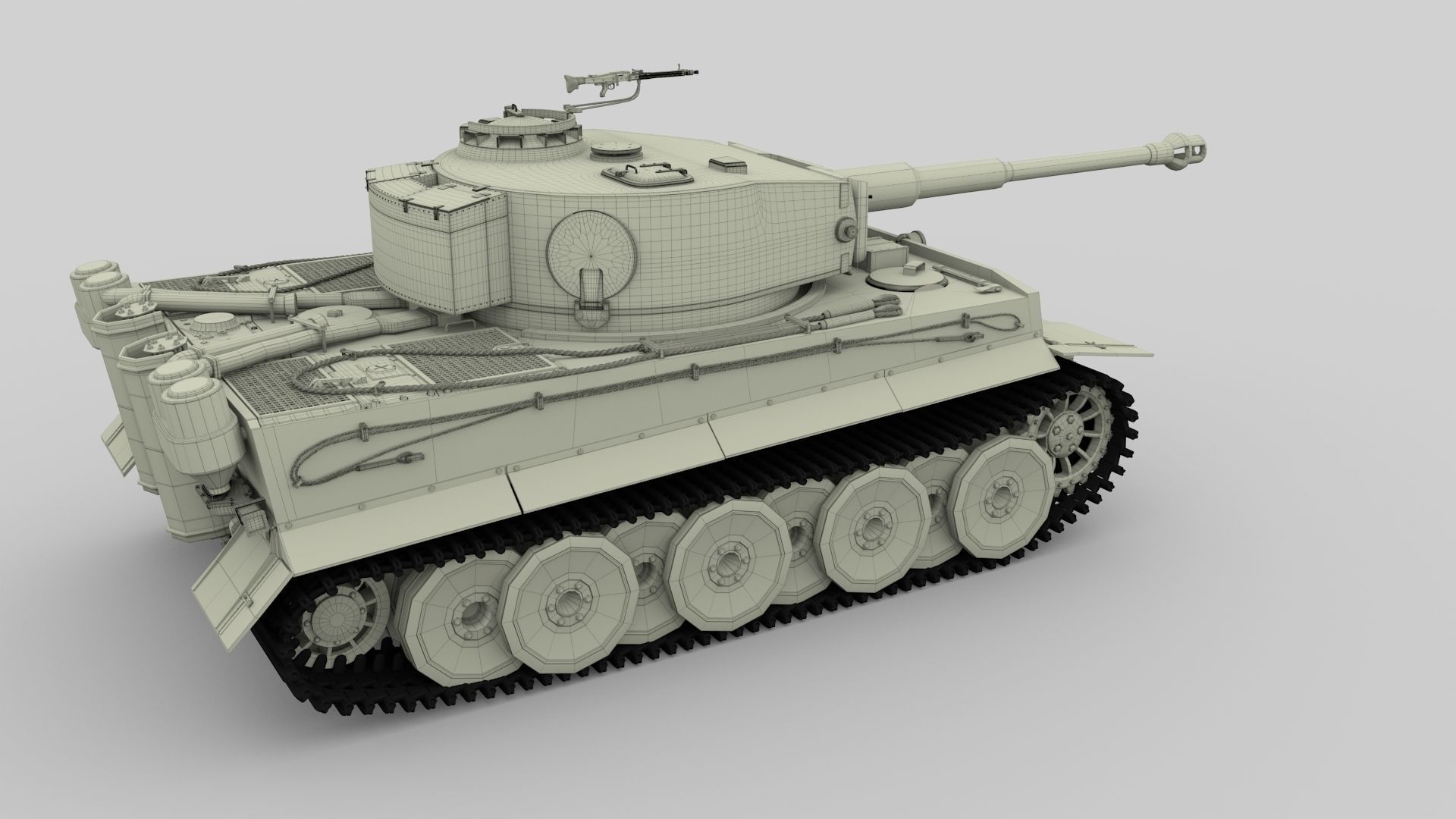 Fully built Panzer Tiger Tank Early interior and engine 3D model | CGTrader