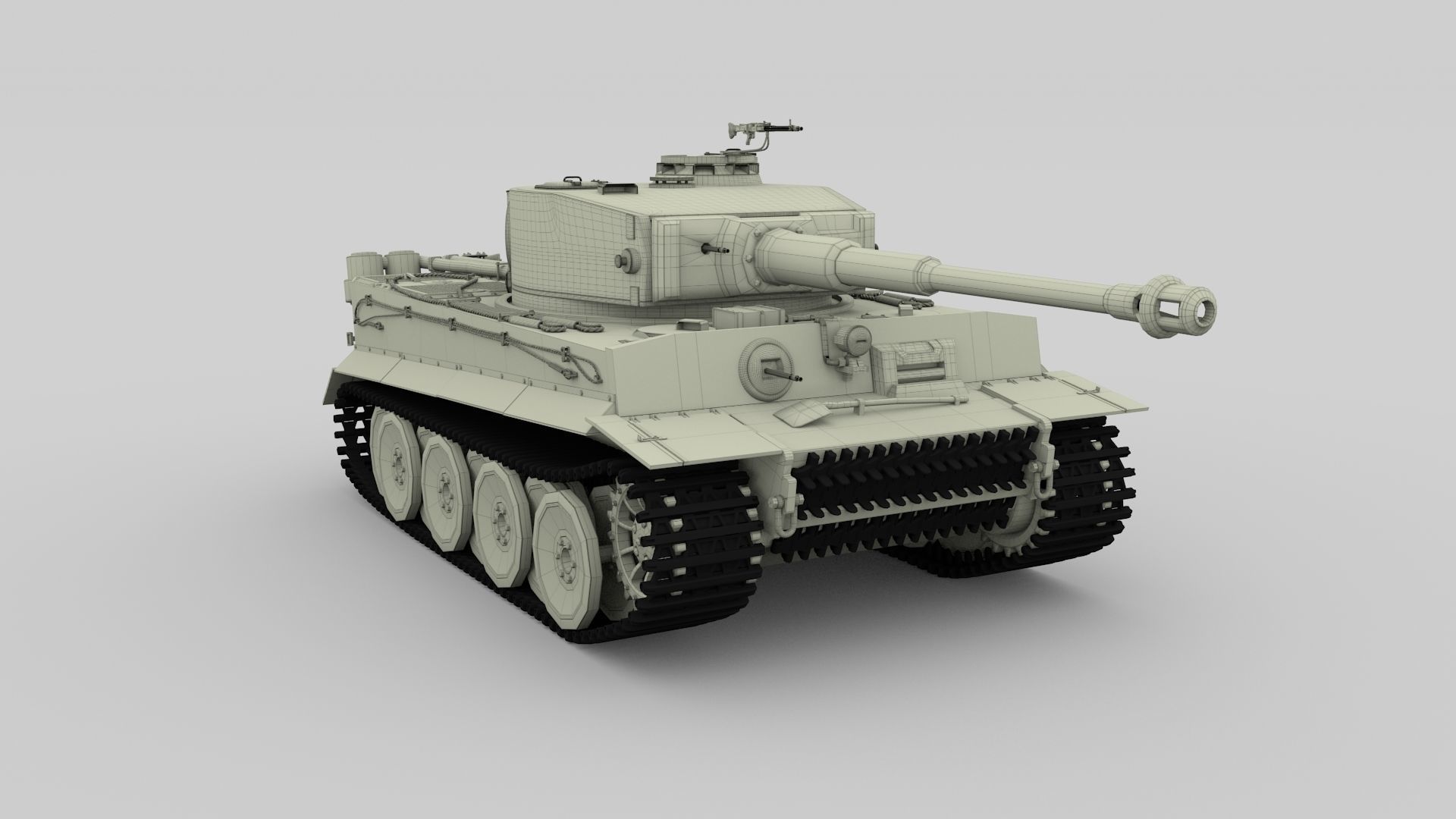 Fully built Panzer Tiger Tank Early interior and engine 3D model | CGTrader