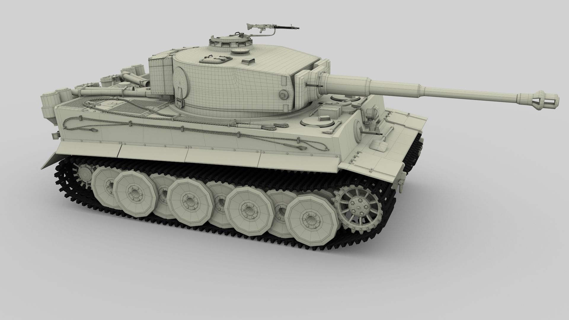 Fully built Panzer Tiger Tank Early interior and engine 3D model | CGTrader