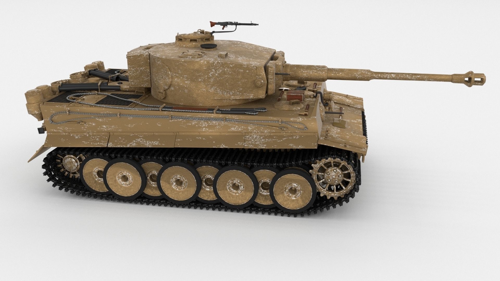 Fully built Panzer Tiger Tank Early interior and engine 3D model | CGTrader
