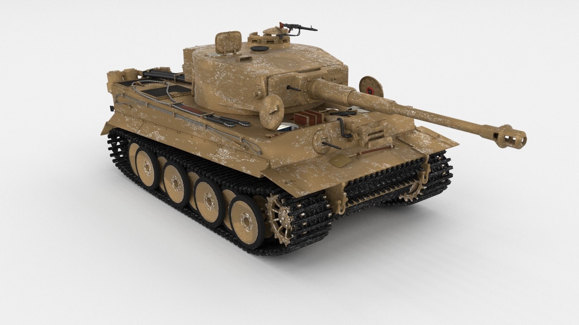 Fully built Panzer Tiger Tank Early interior and engine 3D model | CGTrader