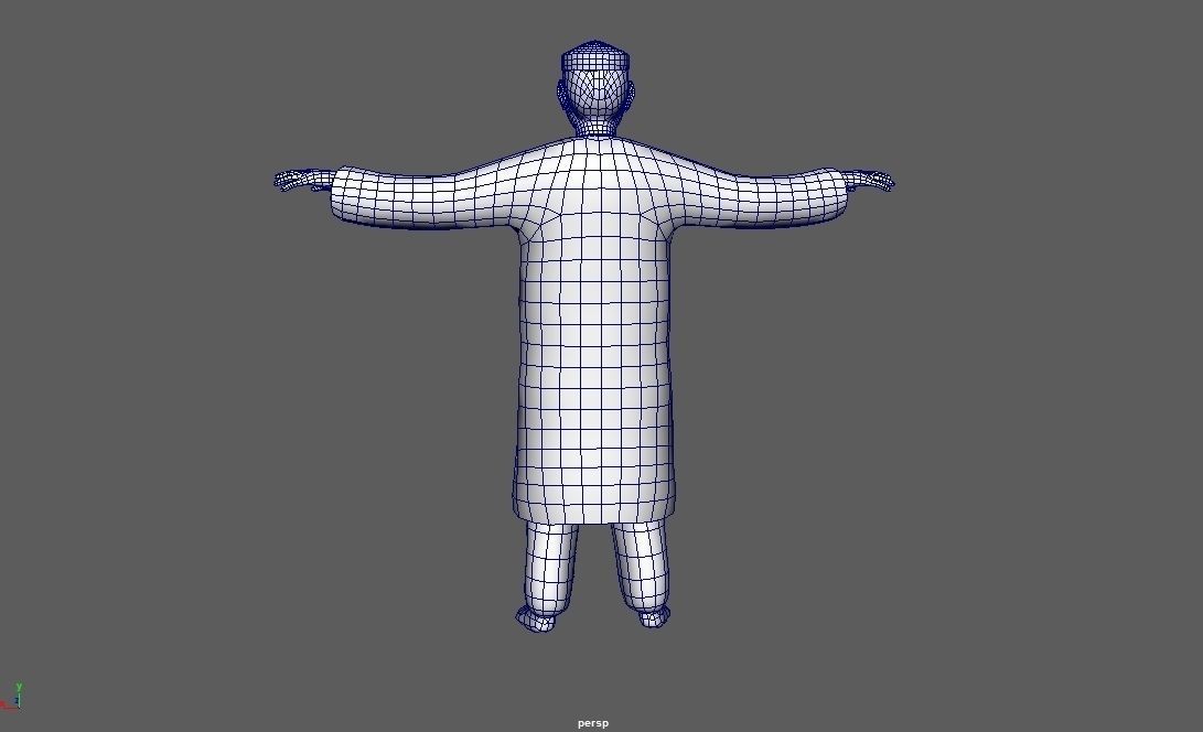3D model Asian Nomad Old Man Rig VR / AR / low-poly rigged | CGTrader