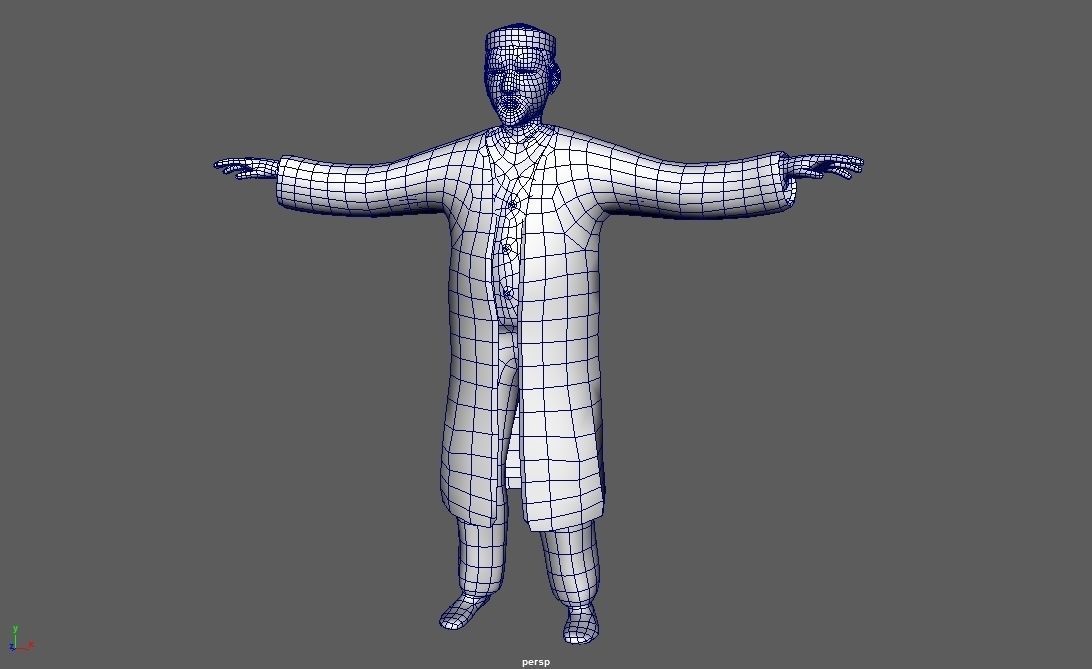 3D model Asian Nomad Old Man Rig VR / AR / low-poly rigged | CGTrader