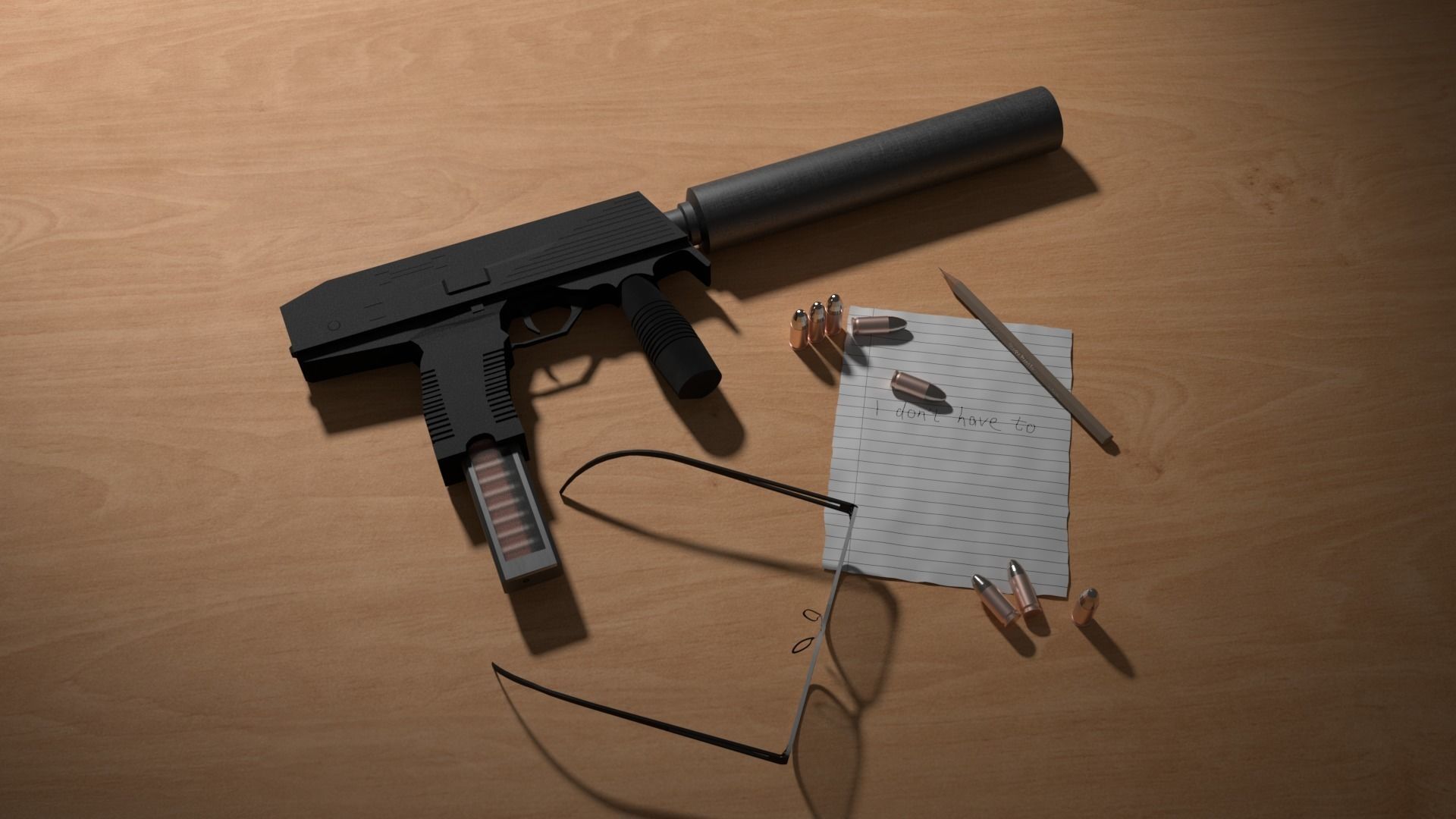 Steyr TMP Submachine Gun free 3D model | CGTrader