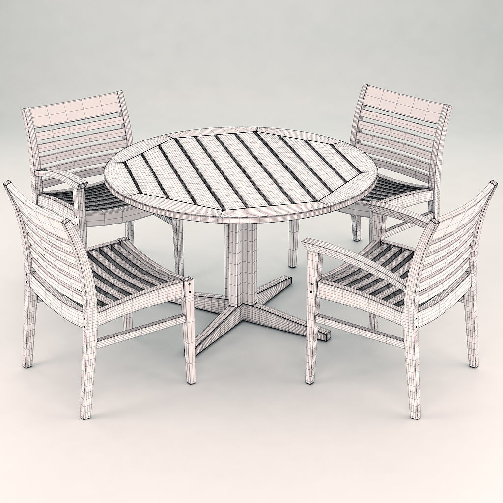 garden furniture set wellspring landscape forms 3D model | CGTrader
