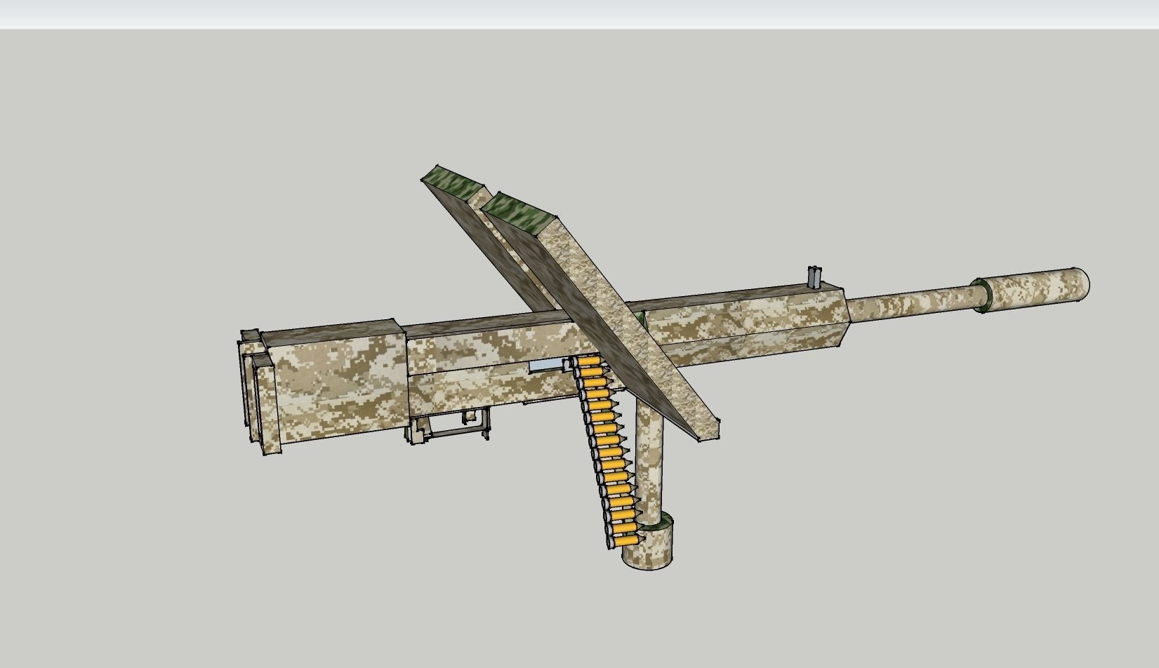 Mounted Machinegun free 3D model | CGTrader