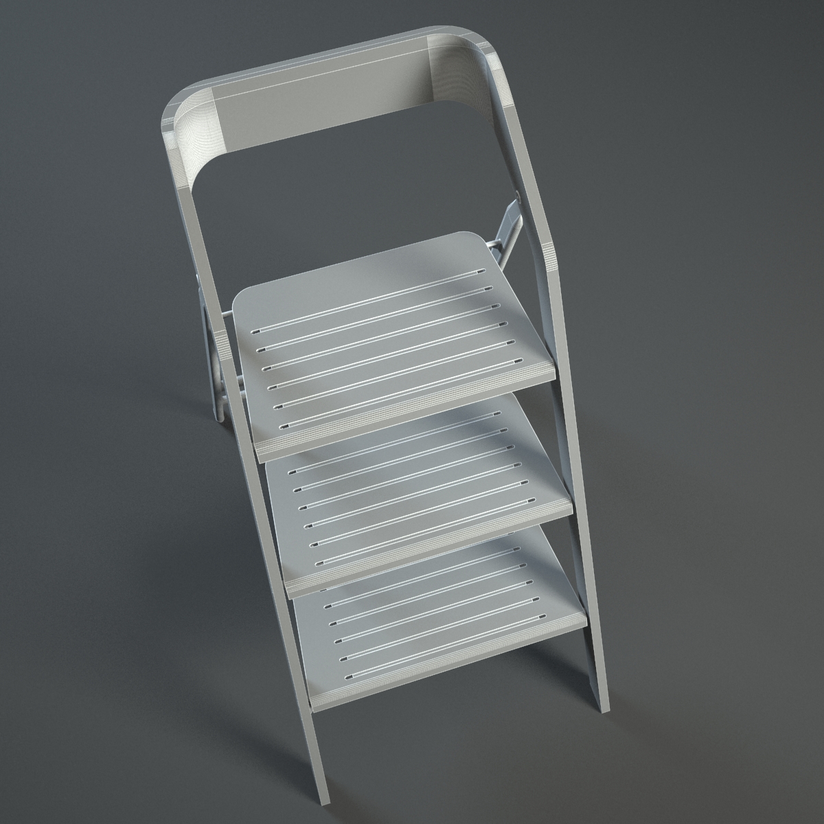 Vintage Usit Stepladder Chair 3-Step Version 3D model | CGTrader