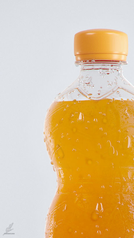 500ml Plastic Bottle - PACK x3 3D model | CGTrader