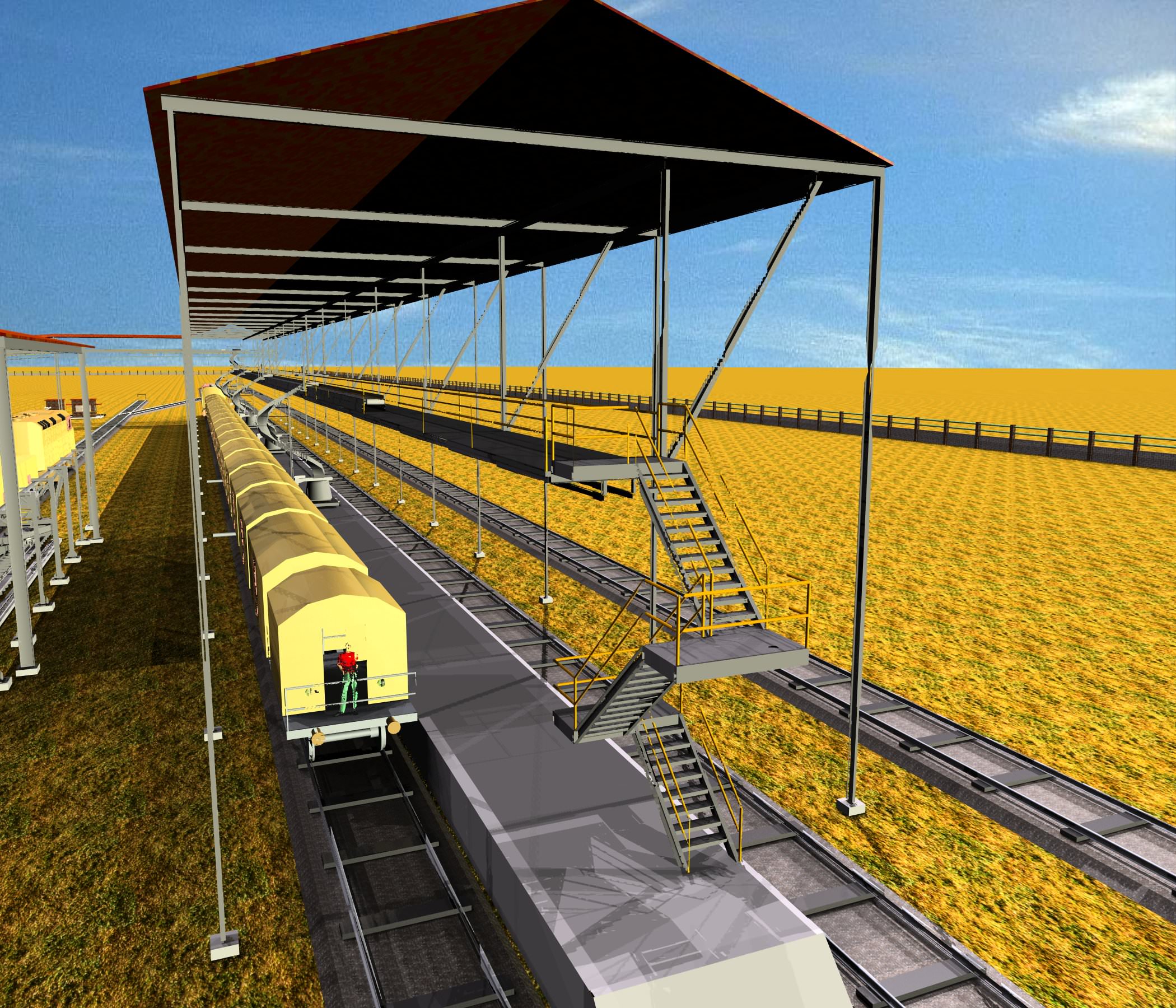 Cement Wagon Loading free 3D model | CGTrader