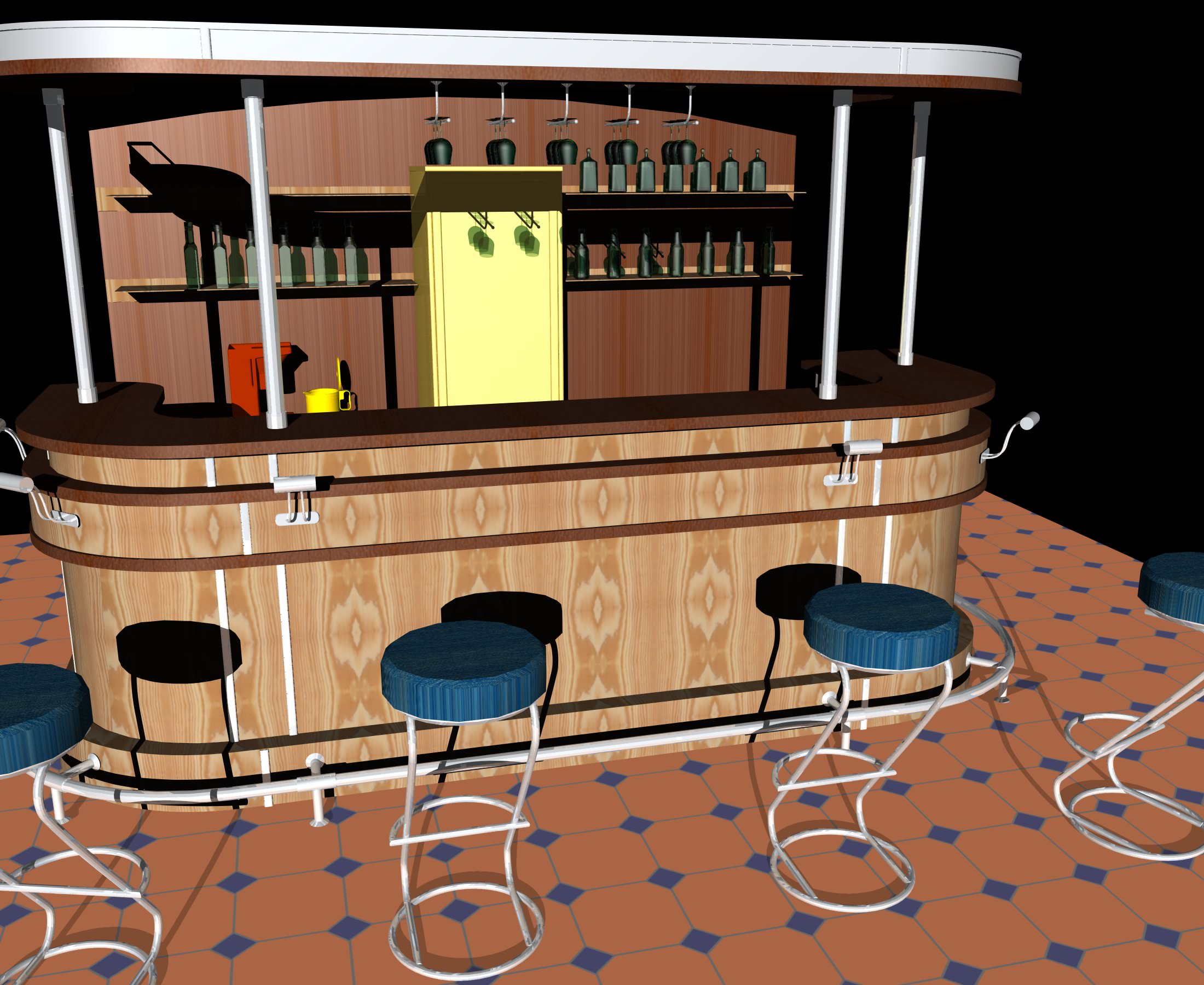 The Bar is open free 3D model | CGTrader