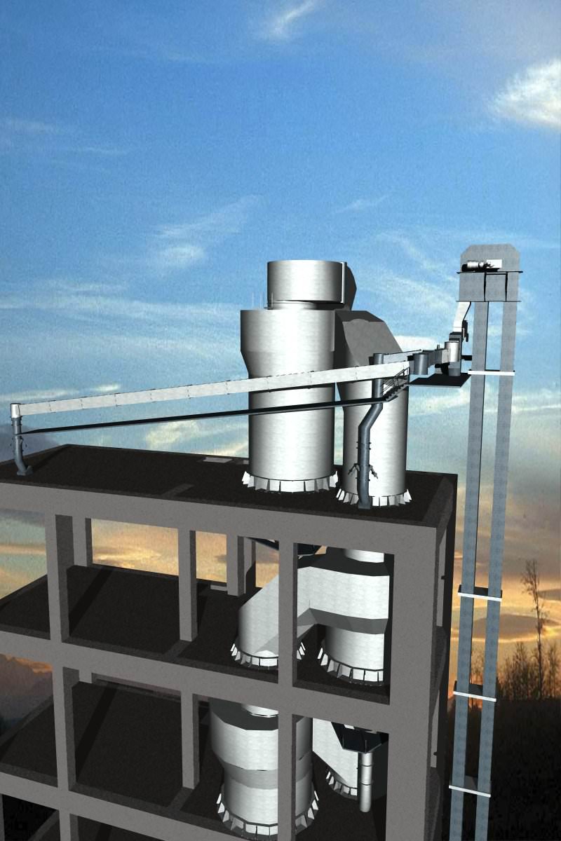 Cement Plant-Cyclone Preheater-ILC-S Inlined Calciner-Separate free 3D ...