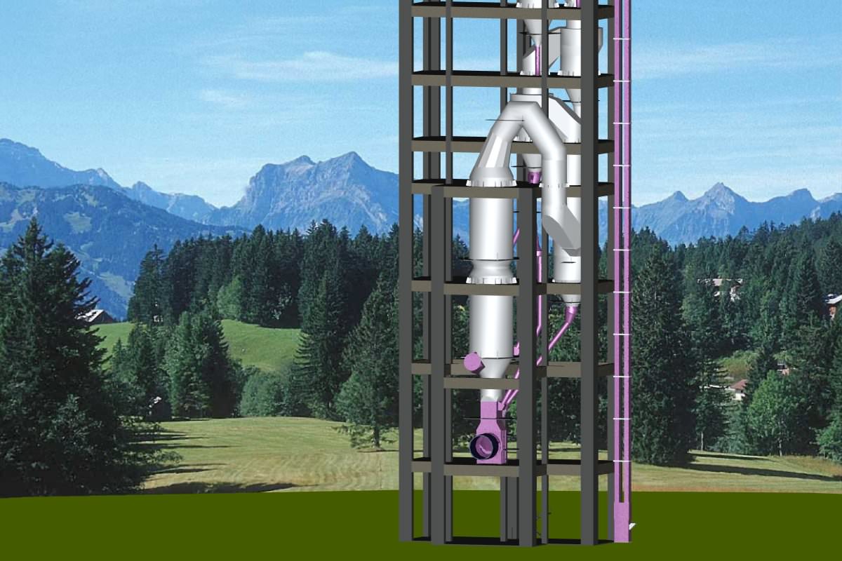 B-Kiln Feed Preheater Calciler-2S-ILC free 3D model | CGTrader