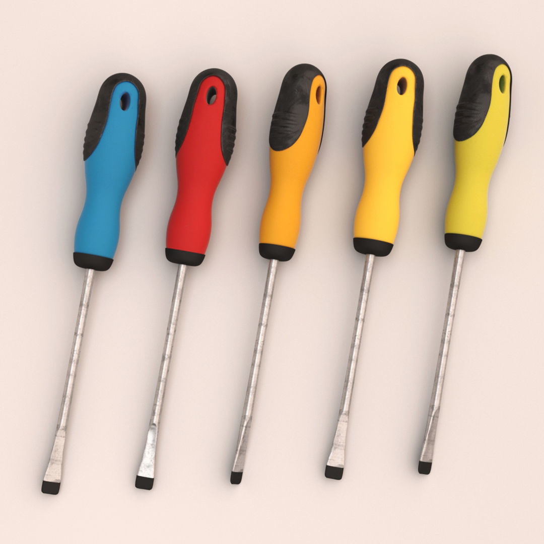 3D model screwdriver set VR / AR / low-poly | CGTrader
